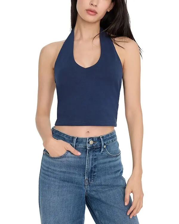 Good American Super Stretch Halter Tank Top