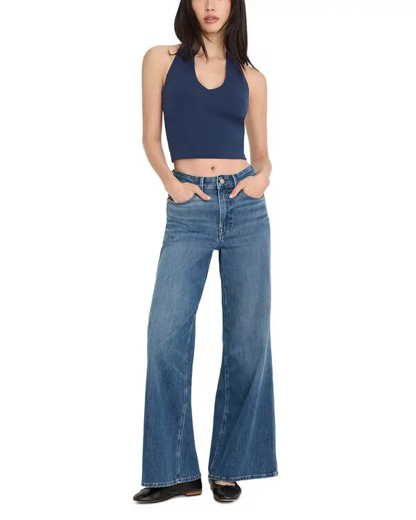 Good American Super Stretch Halter Tank Top