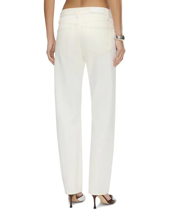RE/DONE Mid Rise Blondie Straight Crop Jeans - Crema