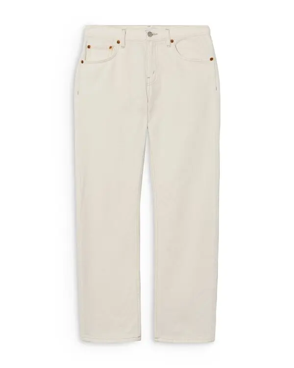RE/DONE Mid Rise Blondie Straight Crop Jeans - Crema