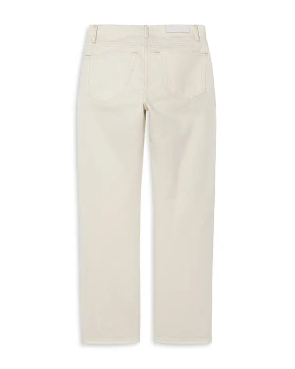 RE/DONE Mid Rise Blondie Straight Crop Jeans - Crema