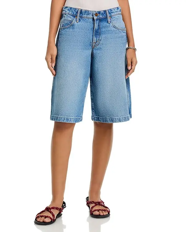 MOTHER The Rigatoni Carpenter Denim Shorts - Jello Shots