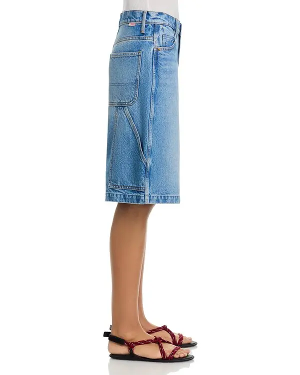 MOTHER The Rigatoni Carpenter Denim Shorts