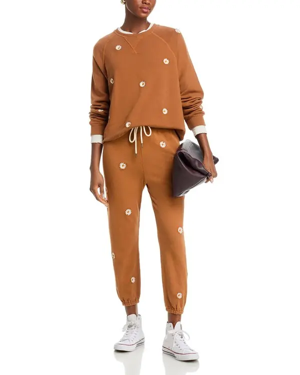The Great. Flo Daisy Embroidered Sweatpants