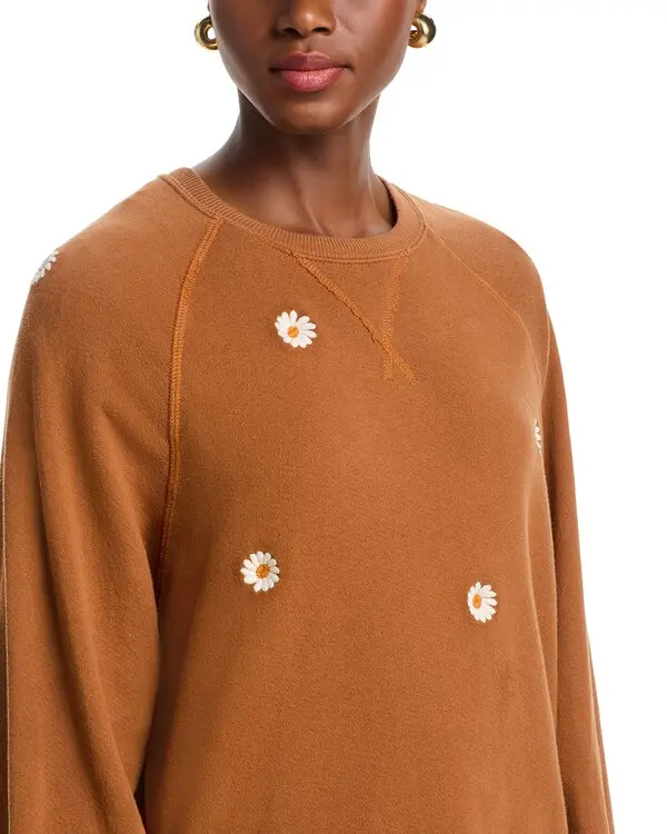 The Great. Flo Daisy Embroidered Sweatshirt