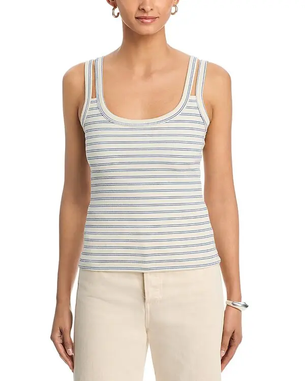 ASKK NY Double Strap Tank Top - Double Stripe