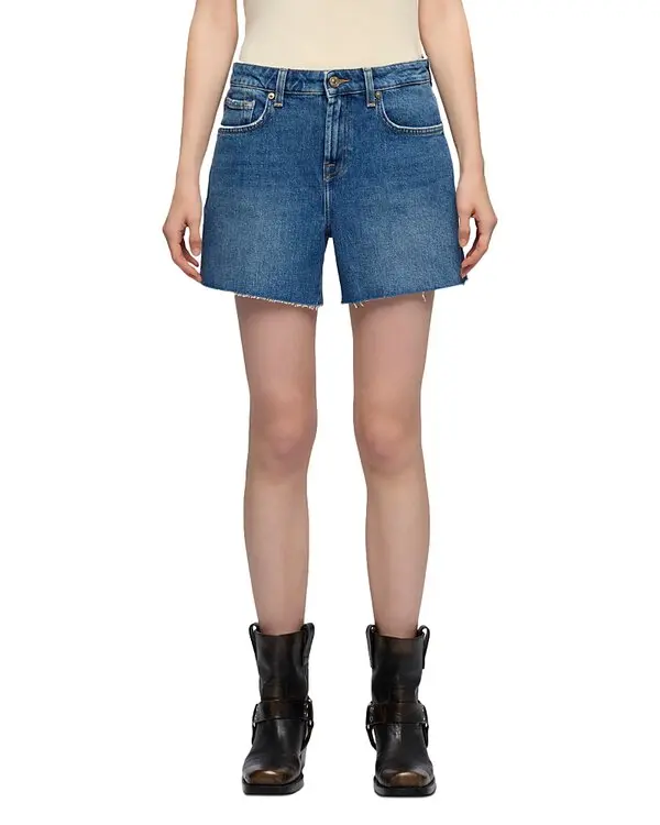 7 For All Mankind Monroe Long Denim Shorts - Explorer