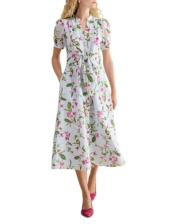 HOBBS LONDON Clarissa Belted Dress - Pale Blue