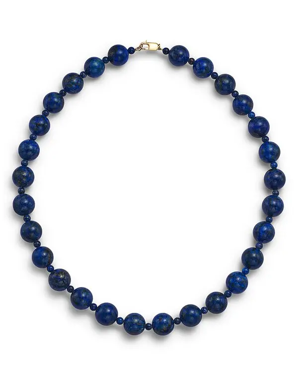 Bloomingdale'S Lapis Lazuli Beaded Necklace In 14k Yellow - Gold