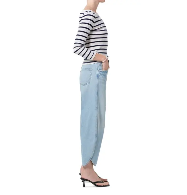 Citizens Of Humanity Tulip High-rise Curved Hem Jeans - Somersault