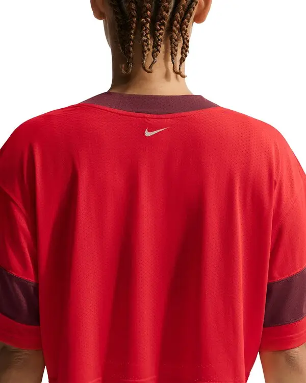 Nike Oversized Cropped Jersey Top - Unvred/cha