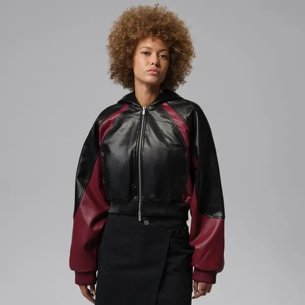 JORDAN Flight Faux Leather Jacket