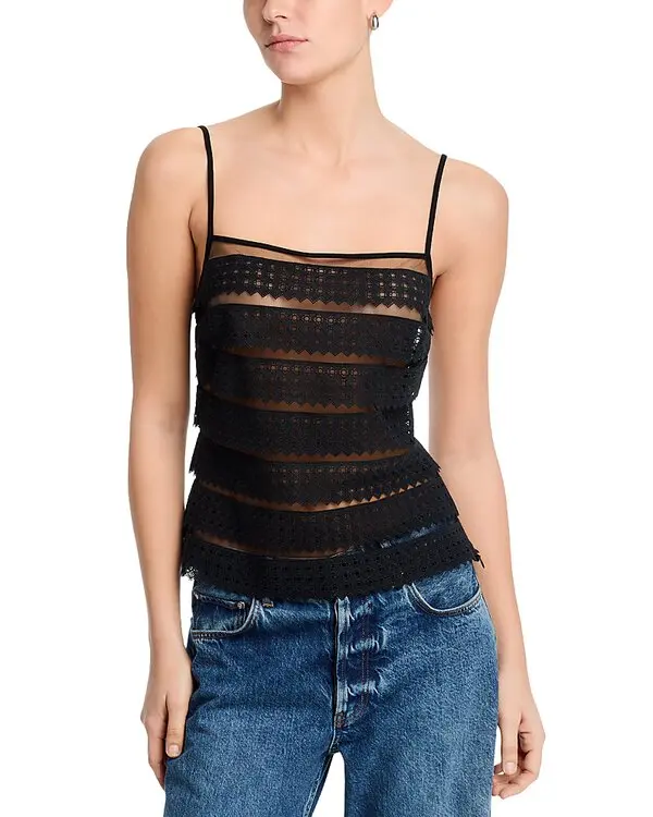 FRAME The Lattice Crochet Cami
