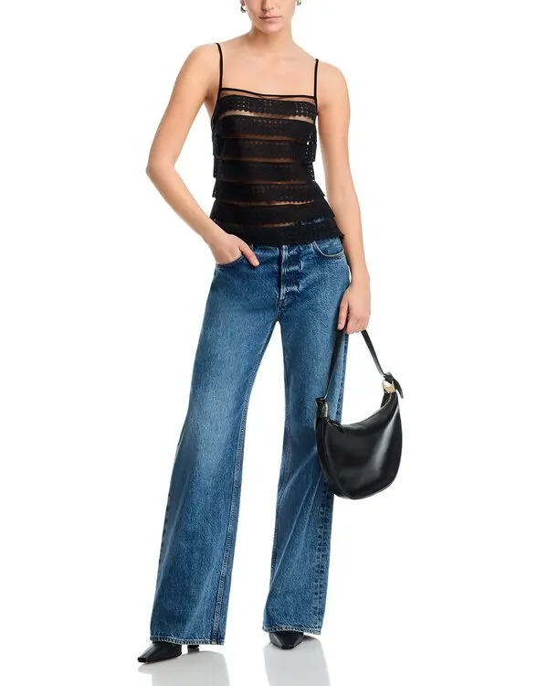 FRAME The Lattice Crochet Cami