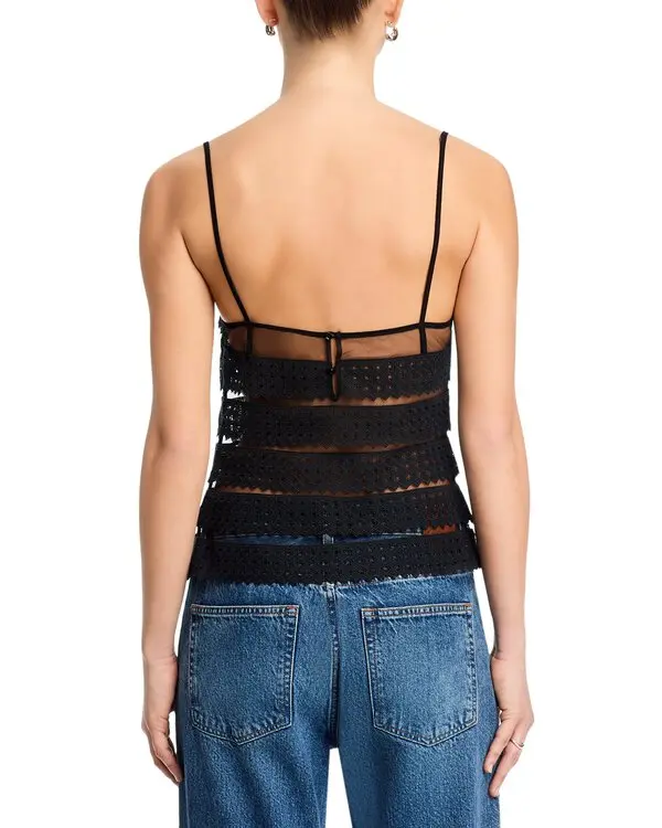 FRAME The Lattice Crochet Cami