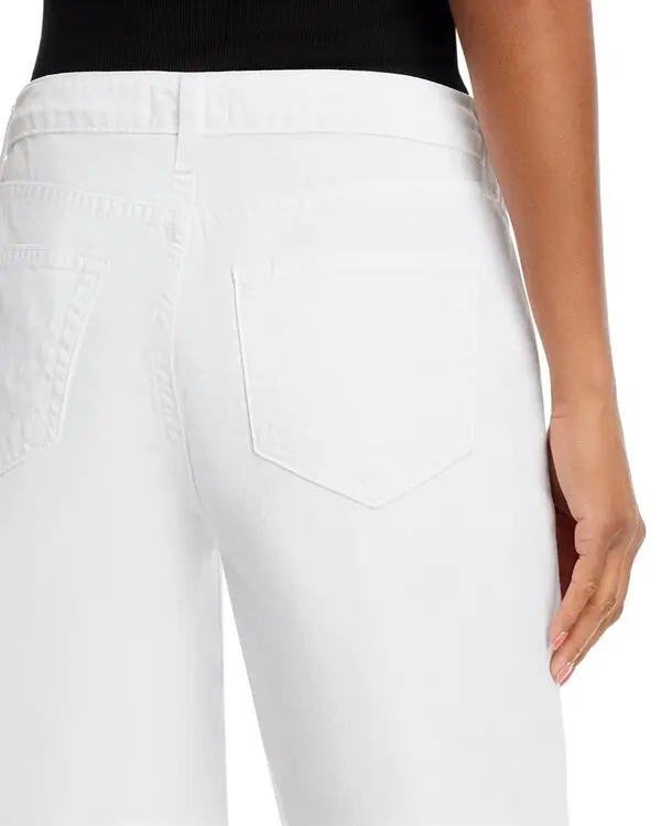 L'Agence River Mid-rise Bermuda Shorts - Blanc