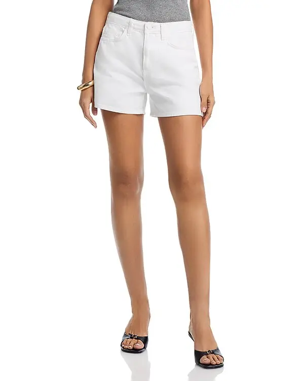 L'Agence Lissania Ultra High Rise Jean Shorts - Blanc