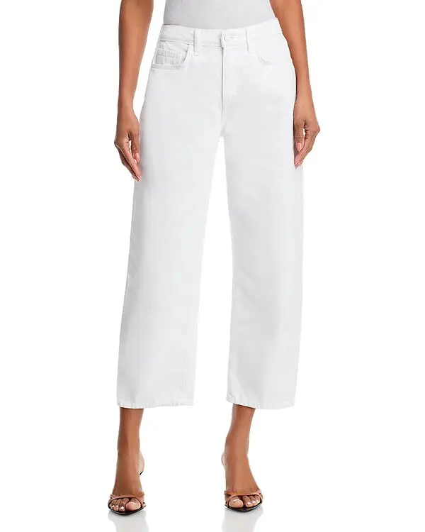 L'Agence Mallis High-rise Bow Leg Jeans - Blanc