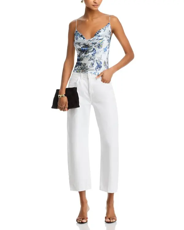 L'Agence Mallis High-rise Bow Leg Jeans - Blanc