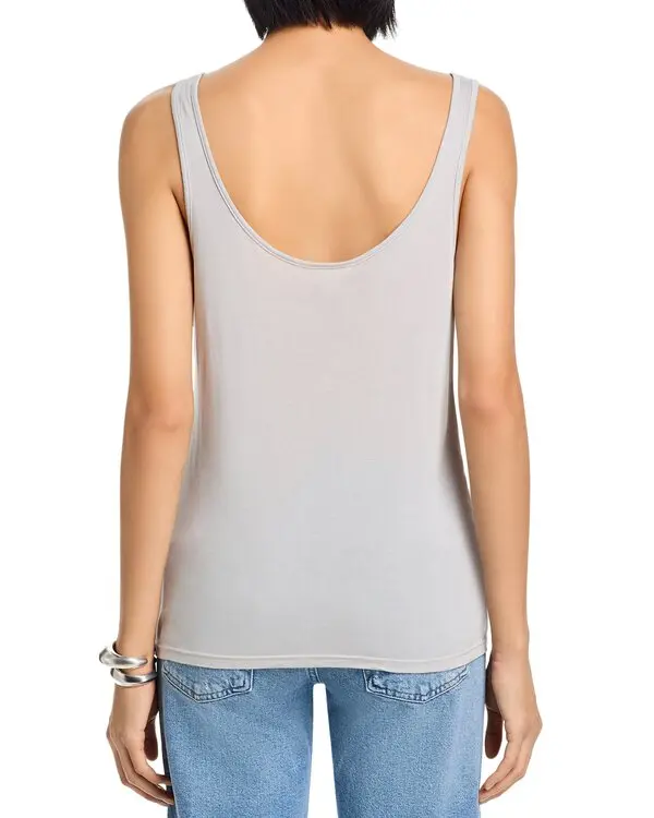 L'Agence Celia Scoop Neck Tank - Light Pewter