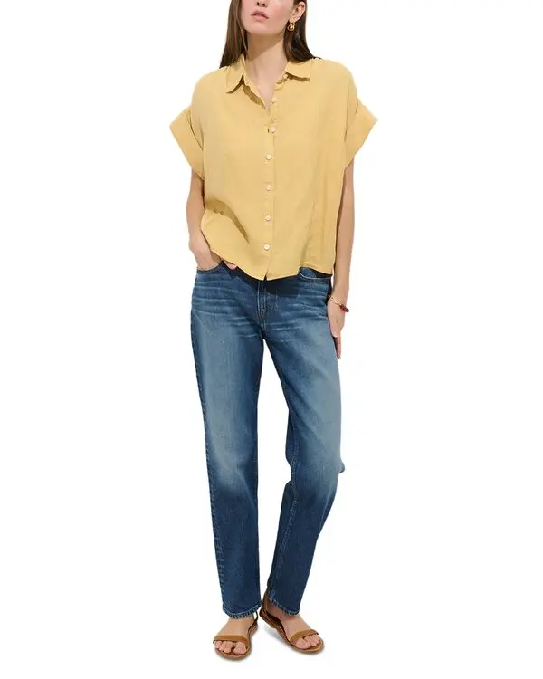 ALEX MILL Linen Blouse - Light Sienna
