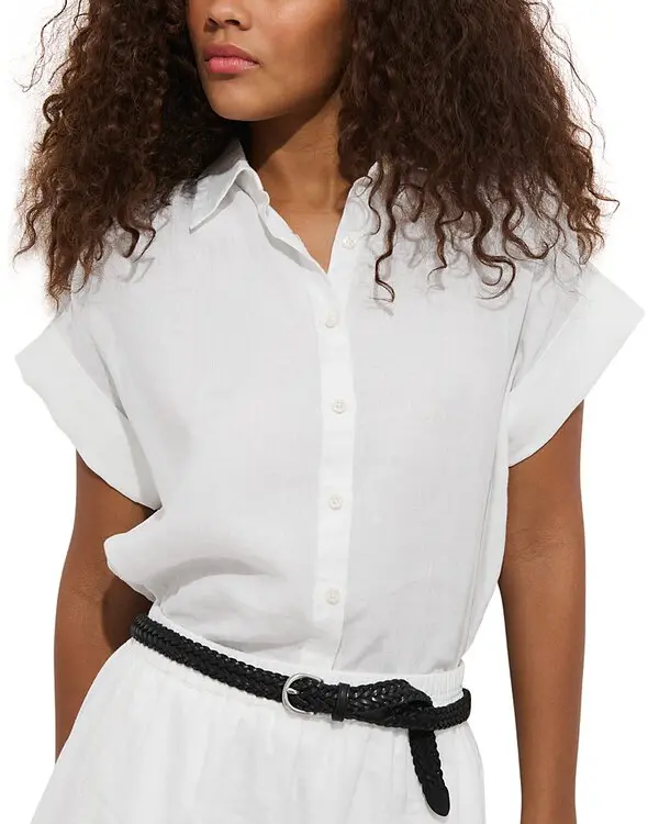 ALEX MILL Maddie Linen Blouse - White