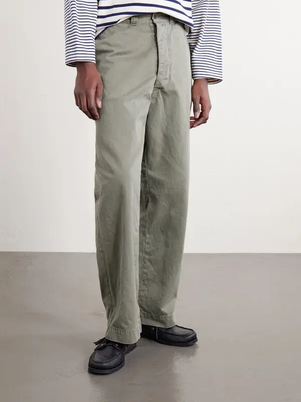 REMI RELIEF Straight-leg Cotton Trousers