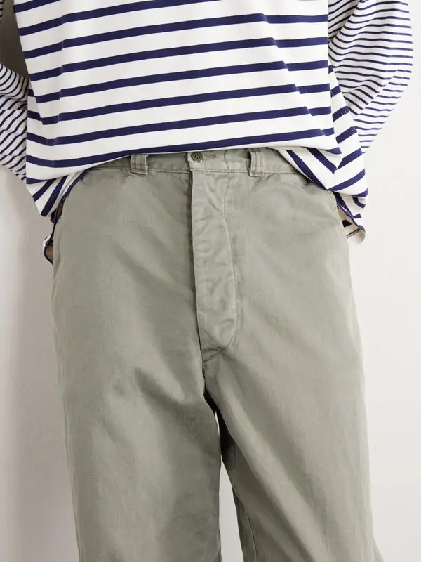 REMI RELIEF Straight-leg Cotton Trousers