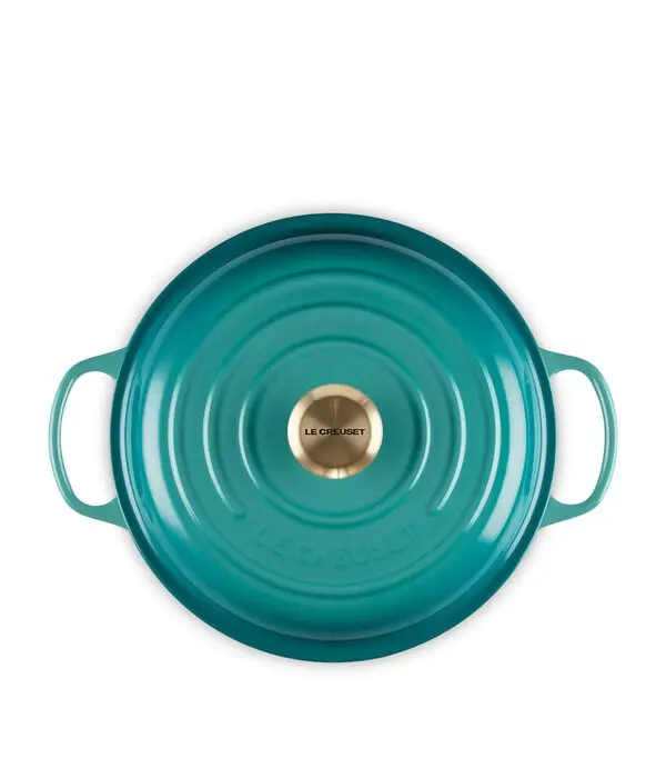 LE CREUSET Cast Iron Shallow Casserole Dish - Blue