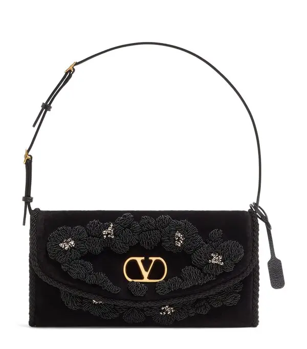 Valentino Garavani Small Devain Shoulder Bag - Black