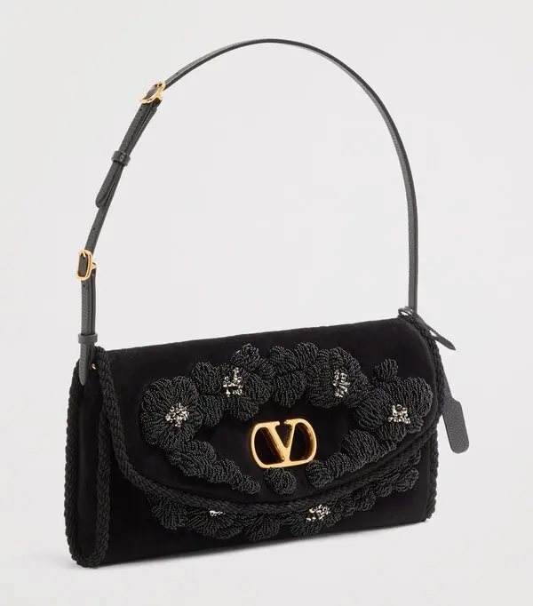 Valentino Garavani Small Devain Shoulder Bag - Black