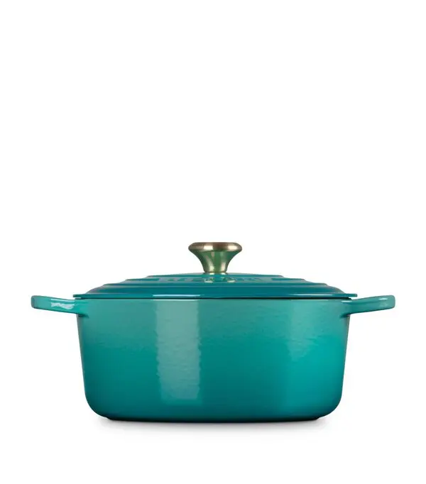 LE CREUSET Cast Iron Round Casserole Dish - Blue