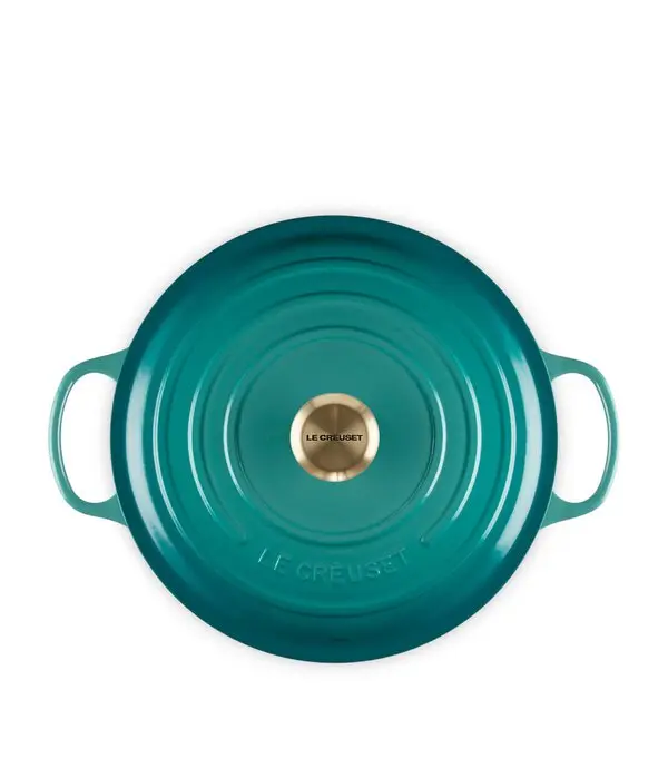 LE CREUSET Cast Iron Round Casserole Dish - Blue
