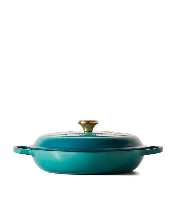 LE CREUSET Cast Iron Shallow Casserole Dish - Blue