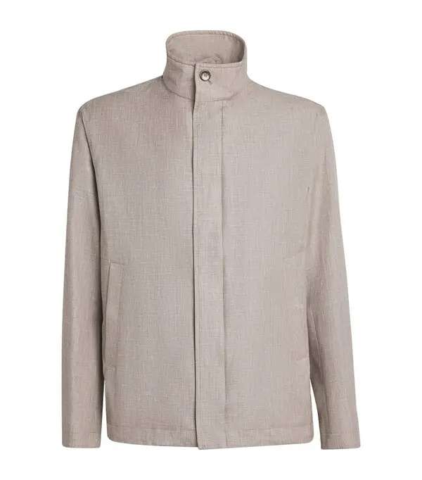 Herno Linen-wool-silk Jacket - Beige