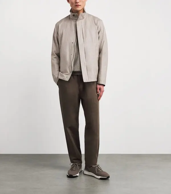 Herno Linen-wool-silk Jacket - Beige