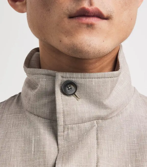 Herno Linen-wool-silk Jacket - Beige