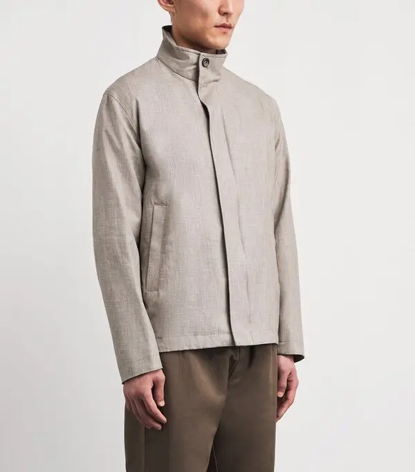Herno Linen-wool-silk Jacket - Beige