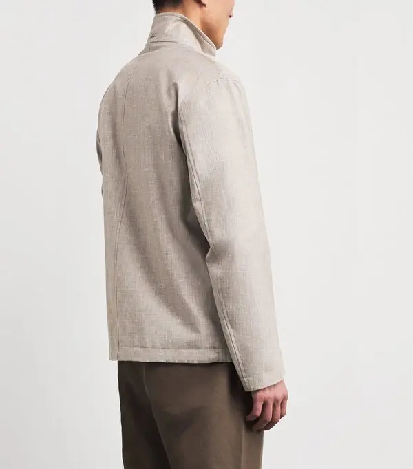Herno Linen-wool-silk Jacket - Beige