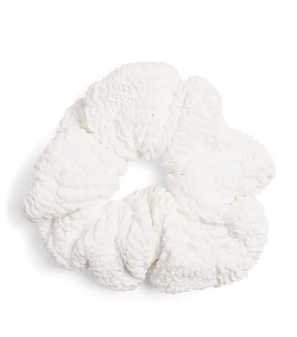 Hunza G Crinkle Scrunchie - White