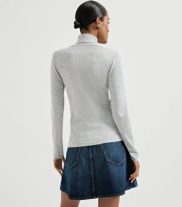 Brunello Cucinelli Cashmere-silk Rollneck Sweater - Grey