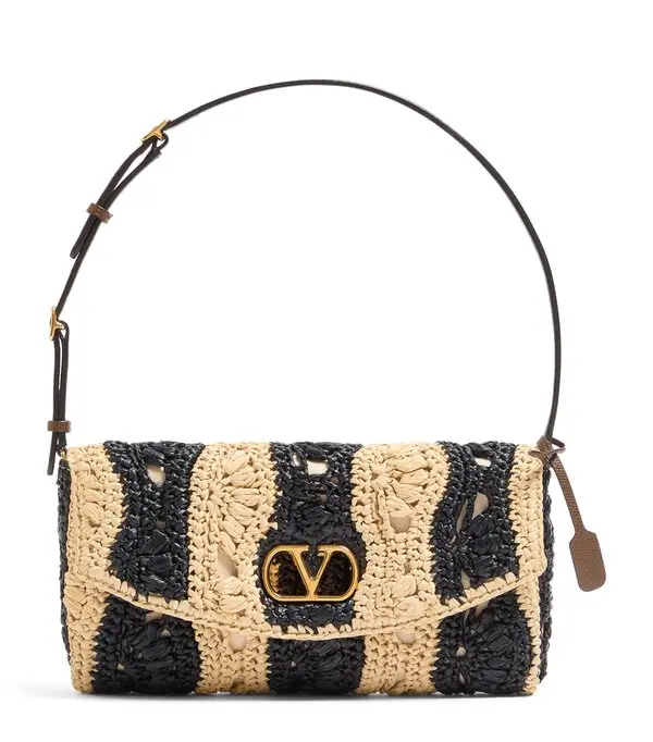 Valentino Garavani Small Woven Shoulder Bag - Neutral