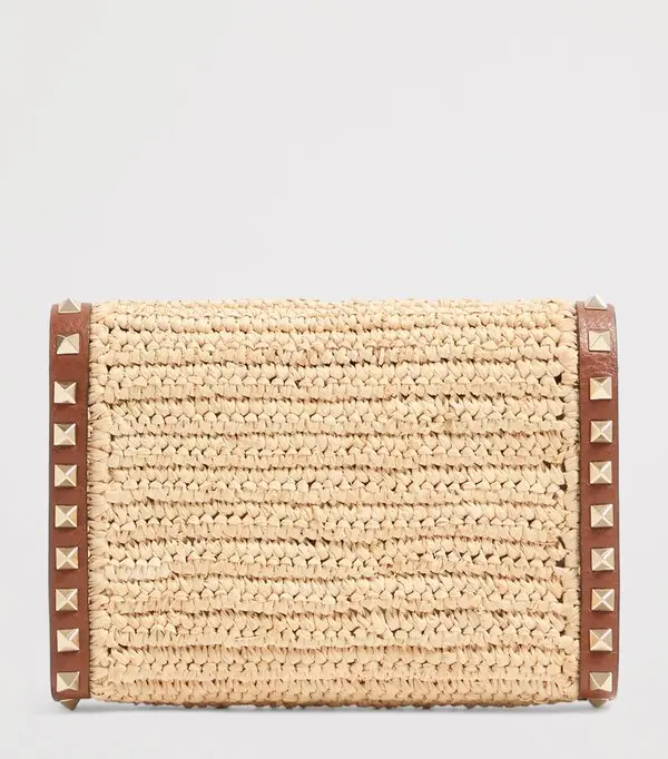 Valentino Garavani Mini Straw Rockstud Cross-body Bag