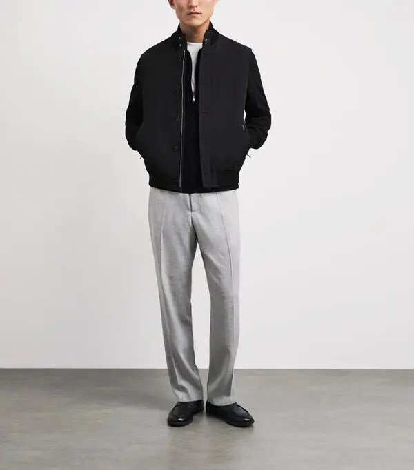MOORER Fidani-jkr Bomber Jacket - Black