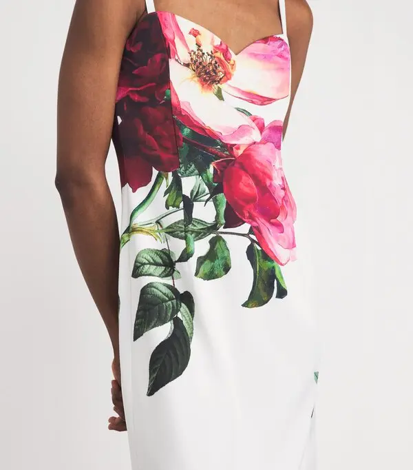 Alice + Olivia Floral Print Nina Midi Dress