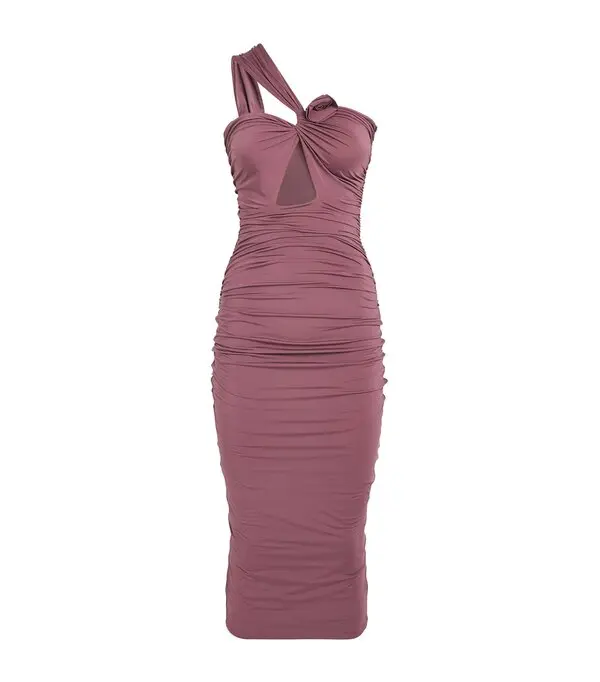 MAYGEL CORONEL Asymmetric Arcano Midi Dress - Pink