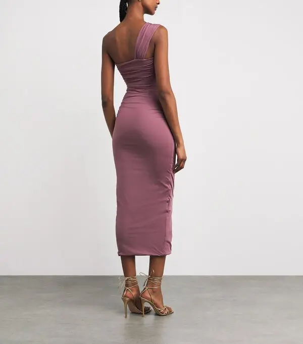MAYGEL CORONEL Asymmetric Arcano Midi Dress
