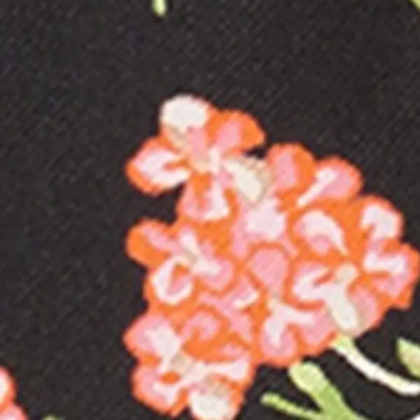 Valentino Garavani Silk Floral Skinny Scarf - Black