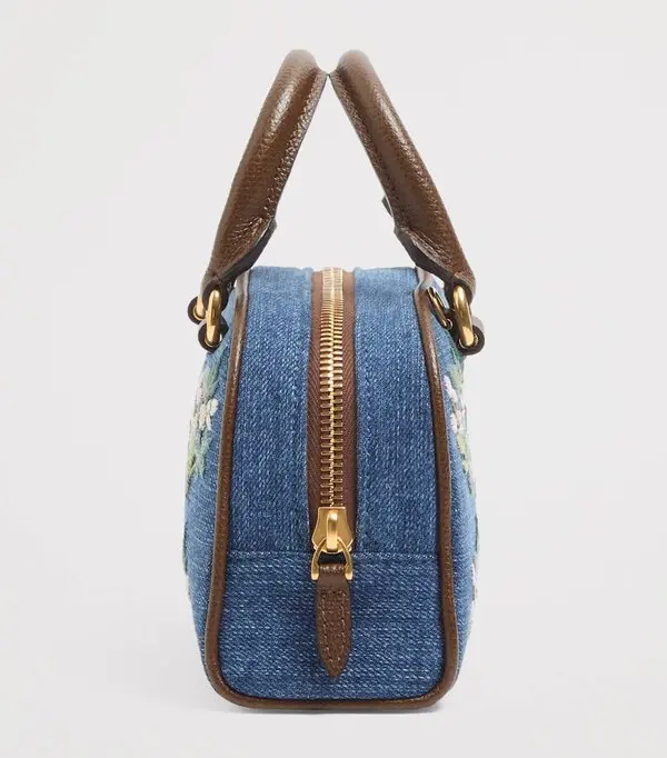 Valentino Garavani Denim Vlogo Signature Top-handle Bag