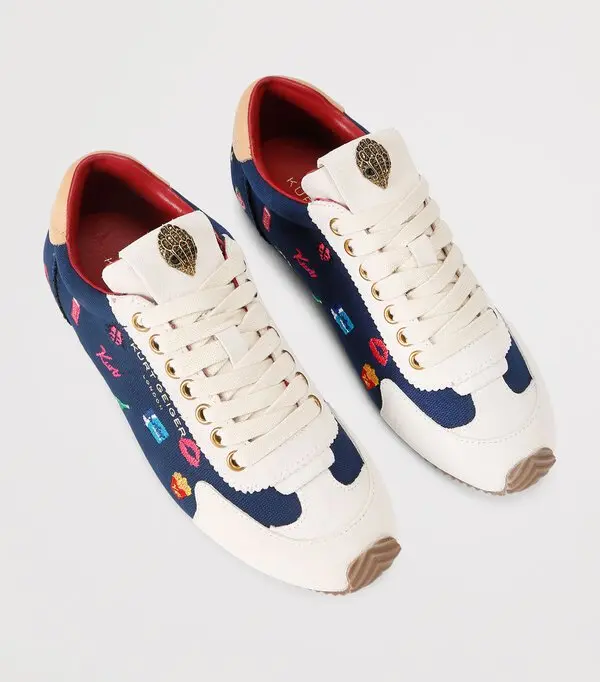 Kurt Geiger Canvas Embroidered Islington Sneakers